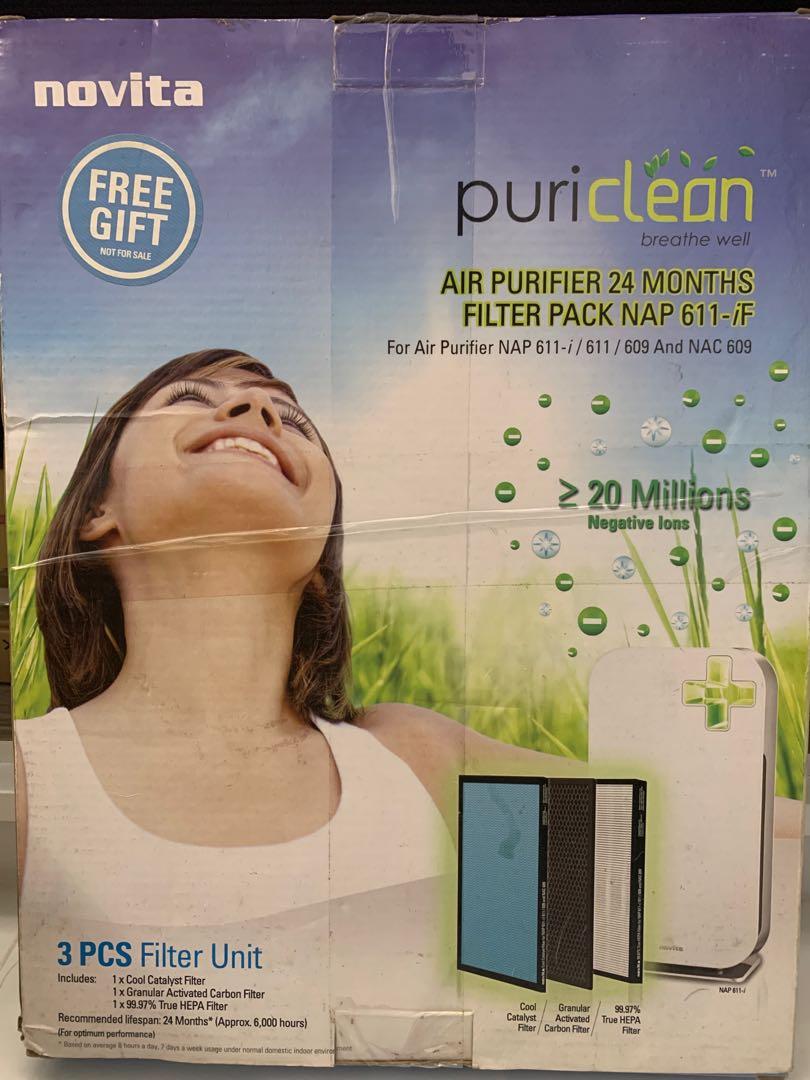 Novita puriclean filter pack, TV & Home Appliances, Air Purifiers ...