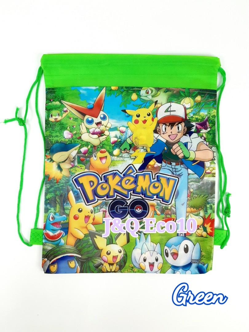 Pokemon Drawstring Bag [READY STOCK], Babies & Kids, Going Out, Diaper ...