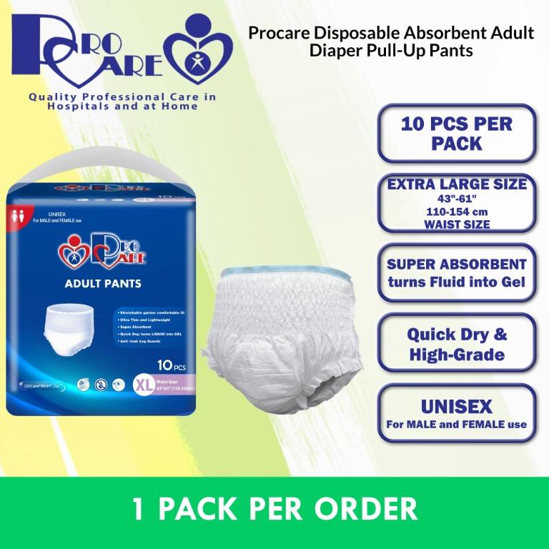 PROCARE ADULT DIAPER PULL UP-XL, Beauty & Personal Care, Sanitary ...