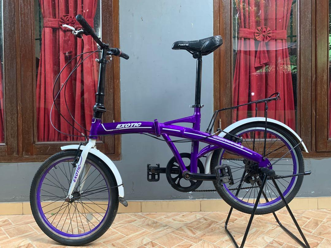 Sepeda Lipat Exotic 20 Inch, Olah Raga, Sepeda di Carousell