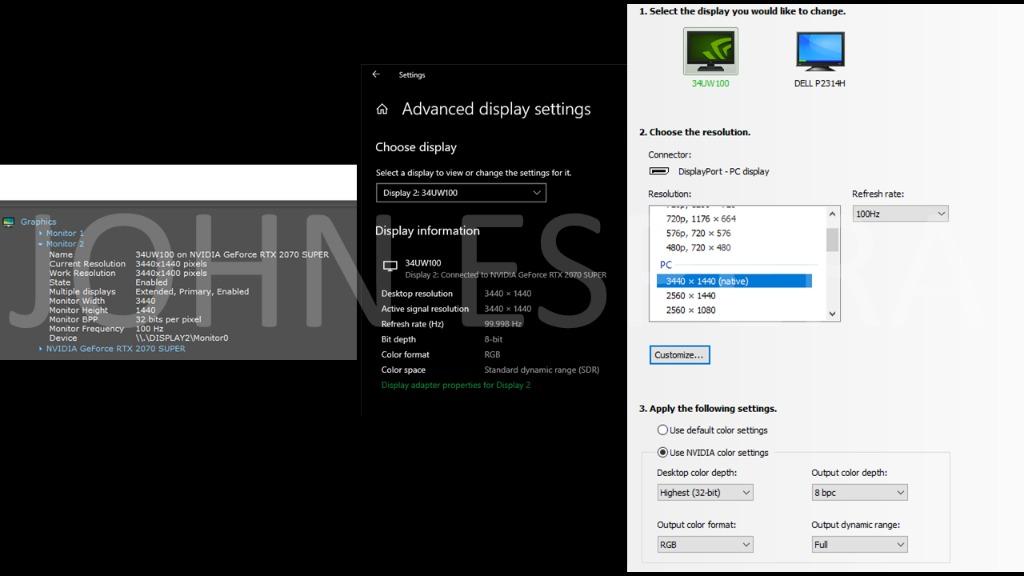 SpecterPro 34inch 34UW100 100hz Ultrawide 3440x1440 Display Gaming ...