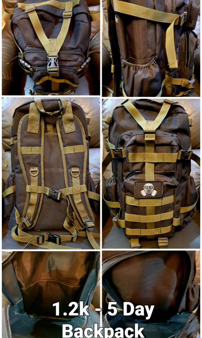 Tactical Bag Backpack MOLLE with Free Velcro Morale Patch, Men's ...