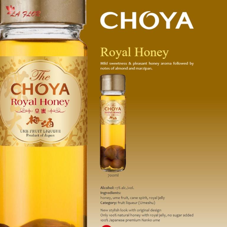 Choya Royal Honey 700ml 17%, Food & Drinks, Alcoholic Beverages on Carousell