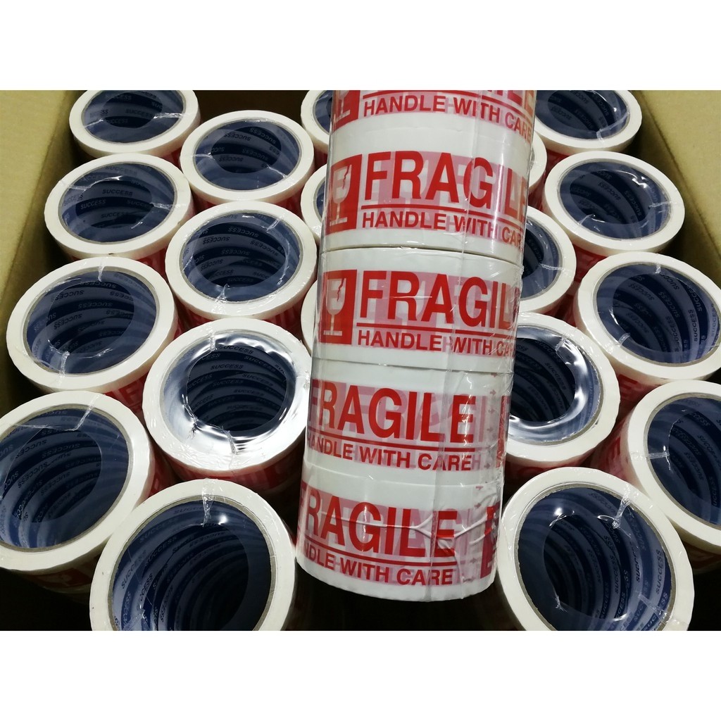 Fragile OPP Tape 50mic X 48mm X 50m, Hobbies & Toys, Stationery & Craft ...