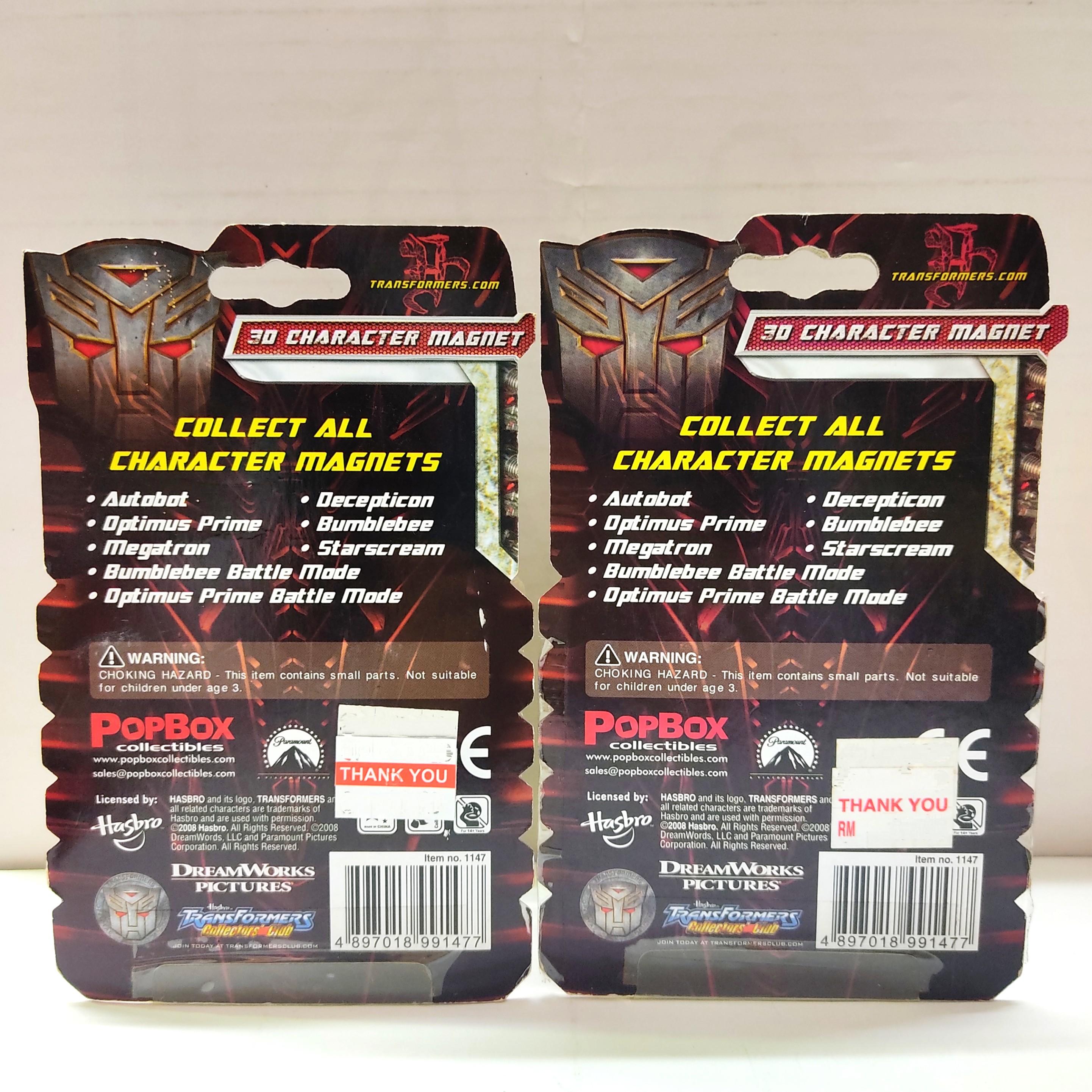 Hasbro Transformers 3D Character Autobot & Decepticon Magnet POPBOX ...