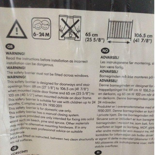 IKEA Patrull Fast Safety Gate mount, convert adaptor, bracket mounting ...