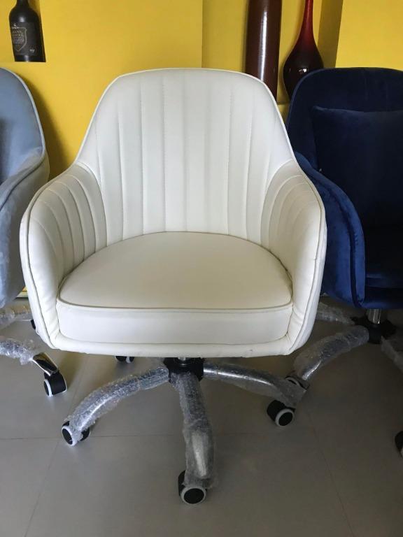 MAAS Study Chair Series! NORDIC Inspired Velvet / Leather Study Chair ...