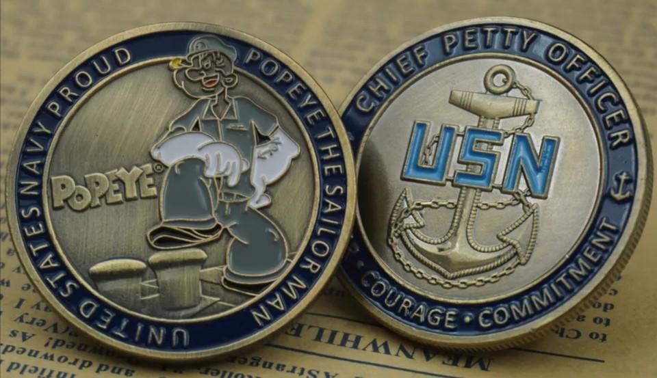 一套2款 Captain America Shield 弧形盾牌 及 水手 POPEYE THE THE SAILOR MAN USN 海軍 ...