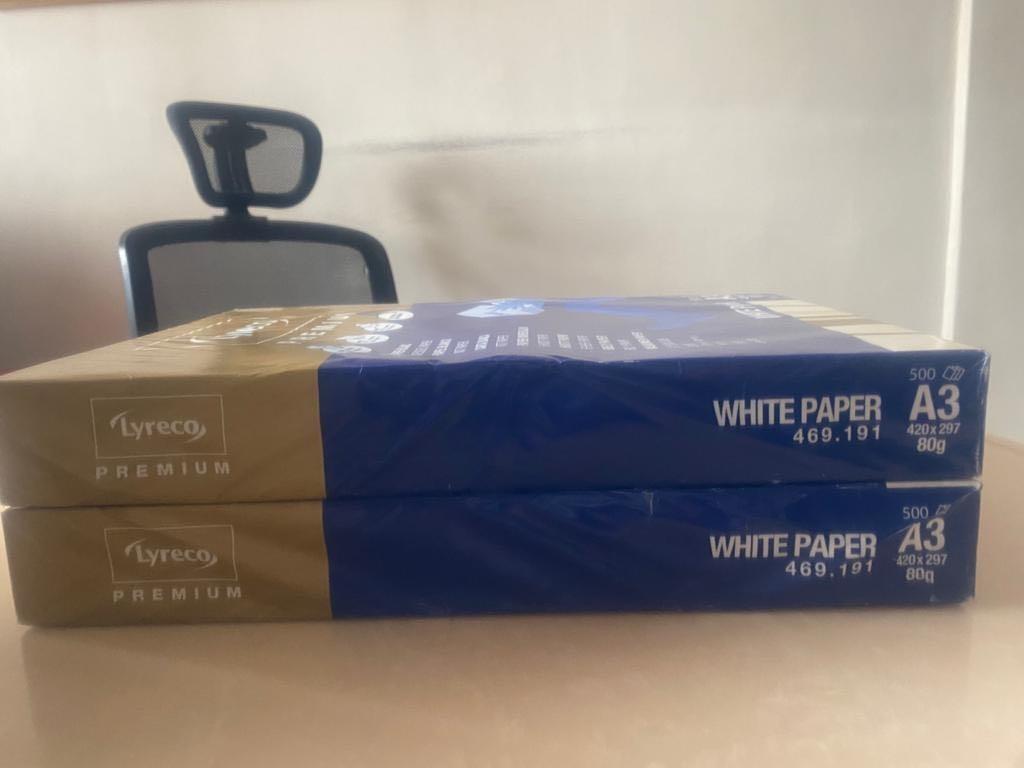 A3 White Copy Papers 80gsm (Lyreco Premium) X 2, Hobbies & Toys, Stationery & Craft, Stationery ...