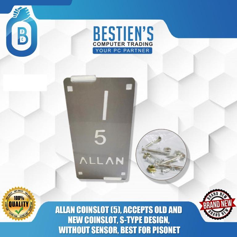 ALLAN COINSLOT (5), ACCEPTS OLD AND NEW COINSLOT, S-TYPE DESIGN ...