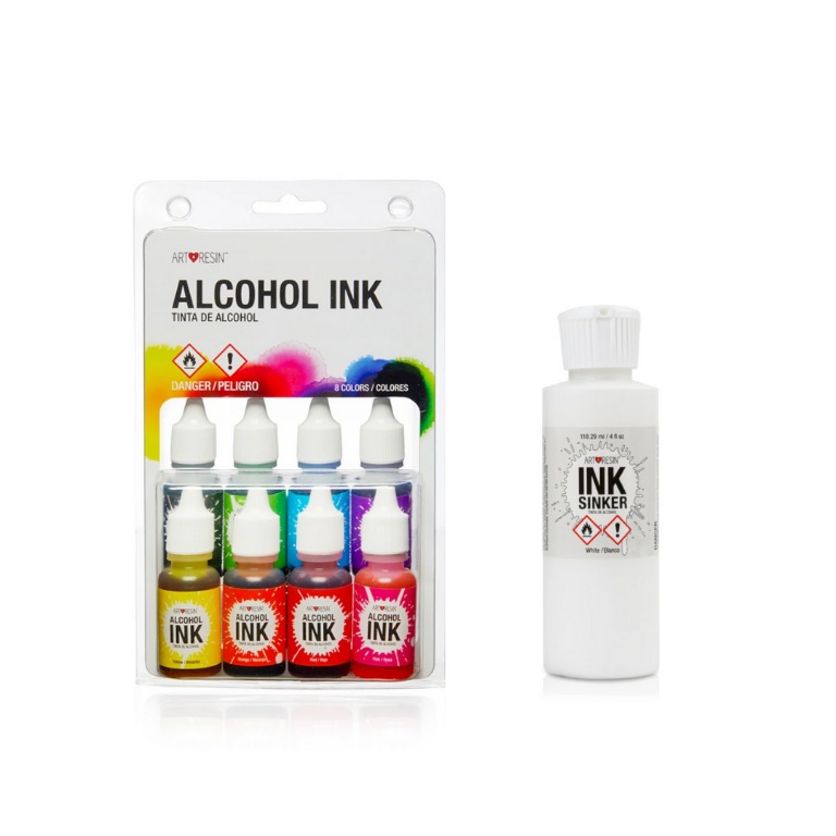 ArtResin Alcohol ink with White ink sinker, Hobbies & Toys, Stationery ...