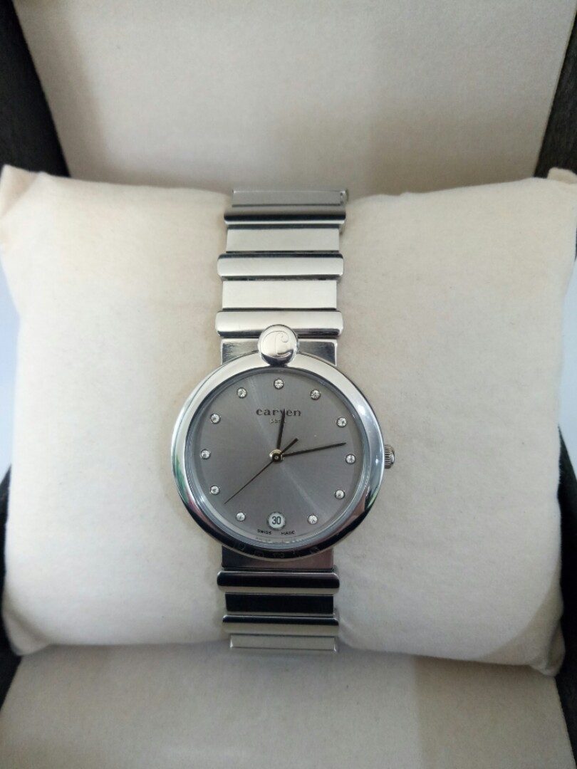 Auth Carven Paris Diamond Hours Unisex Watch, Men's Fashion, Watches ...