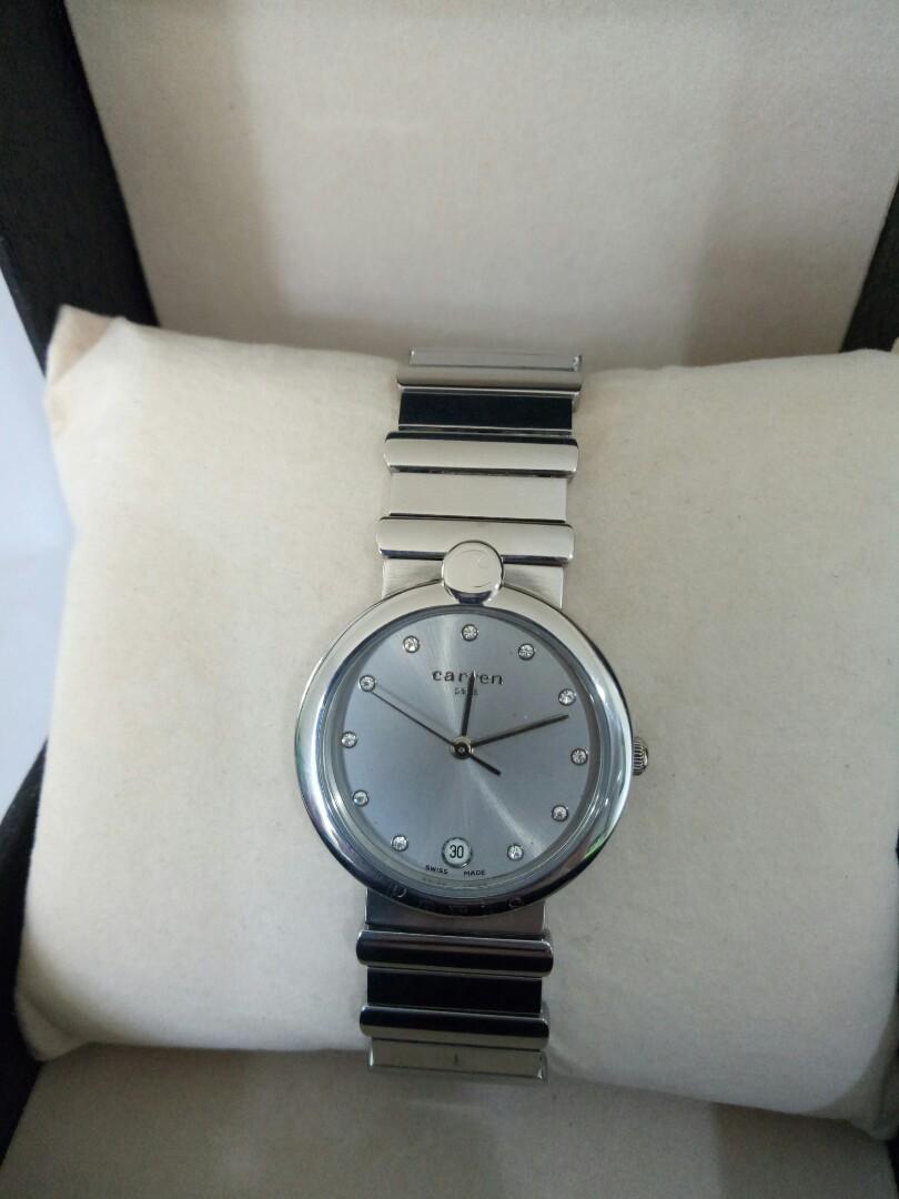 Auth Carven Paris Diamond Hours Unisex Watch, Men's Fashion, Watches ...