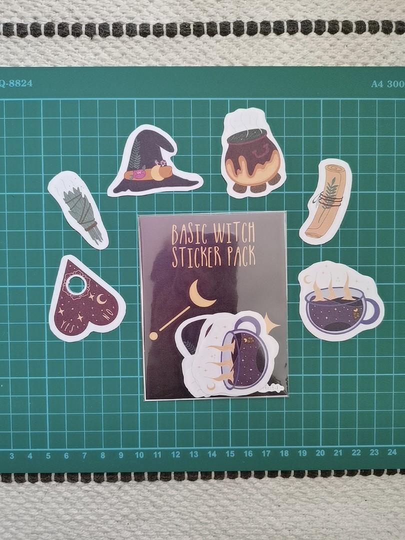 Basic Witch Sticker Pack, Hobbies & Toys, Stationery & Craft, Art ...