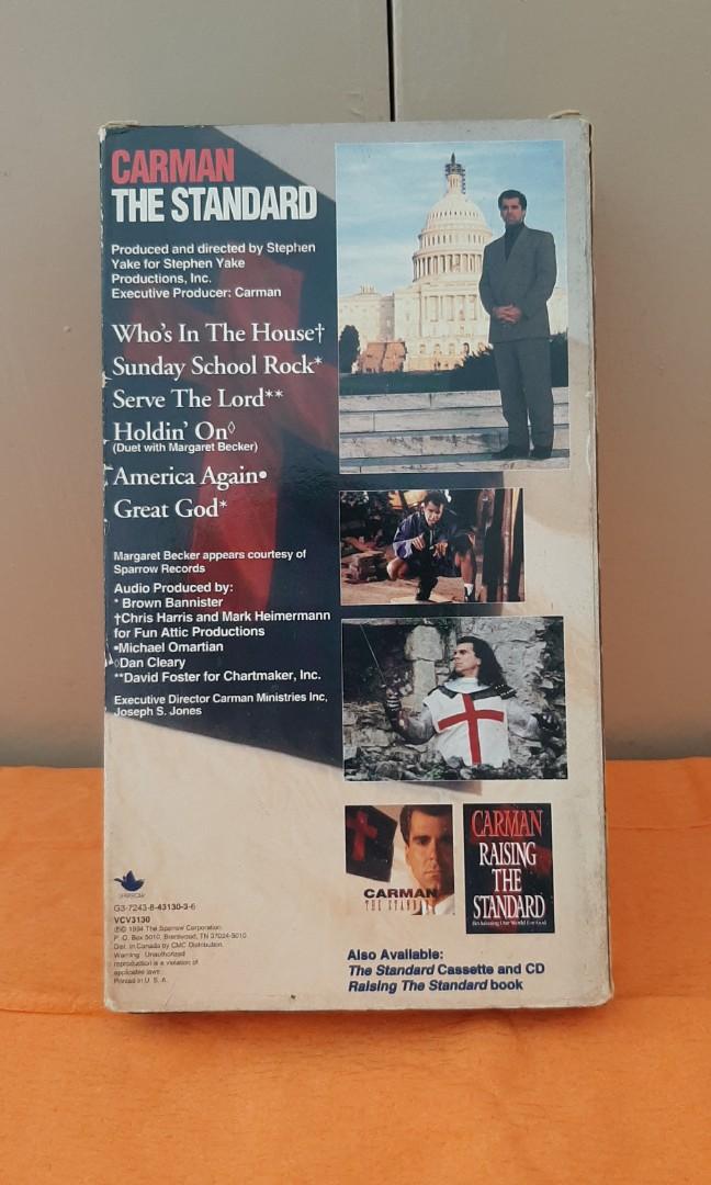 Carman The Standard VHS Vhs Tape Collectible Collection, Hobbies & Toys ...