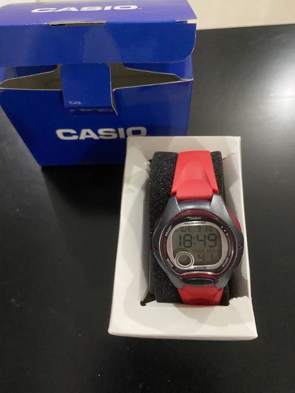 Casio Red Digital Watch, Luxury, Watches on Carousell