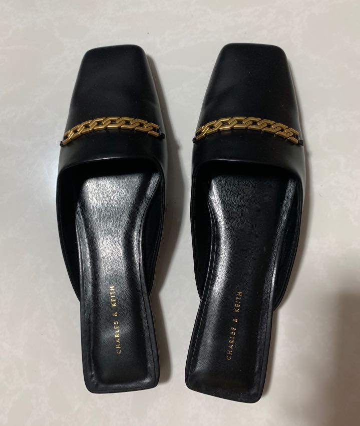 Charles & Keith Online Exclusive Chain Link Mules, Women's Fashion ...