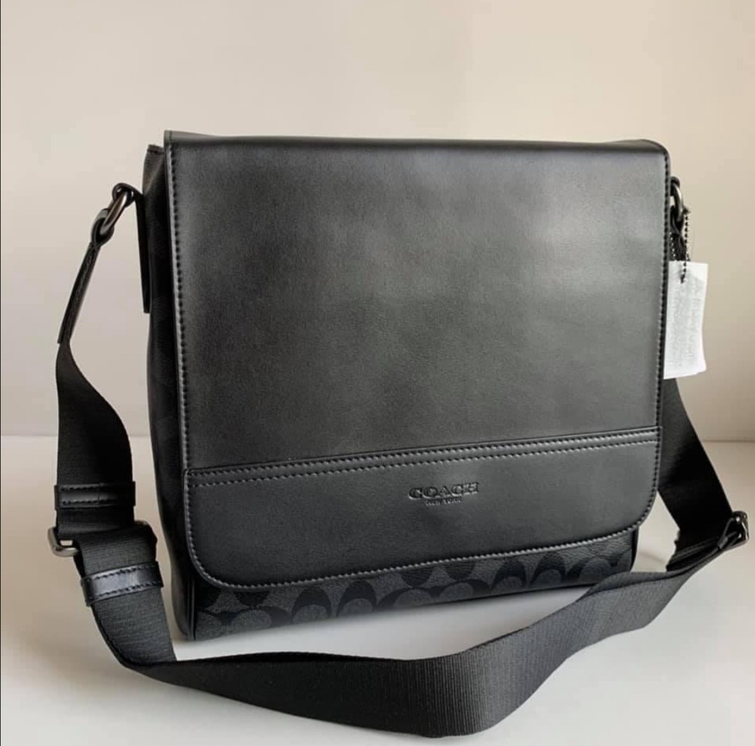 Coach Houston Map Bag in Signature, Men's Fashion, Bags, Sling Bags on ...