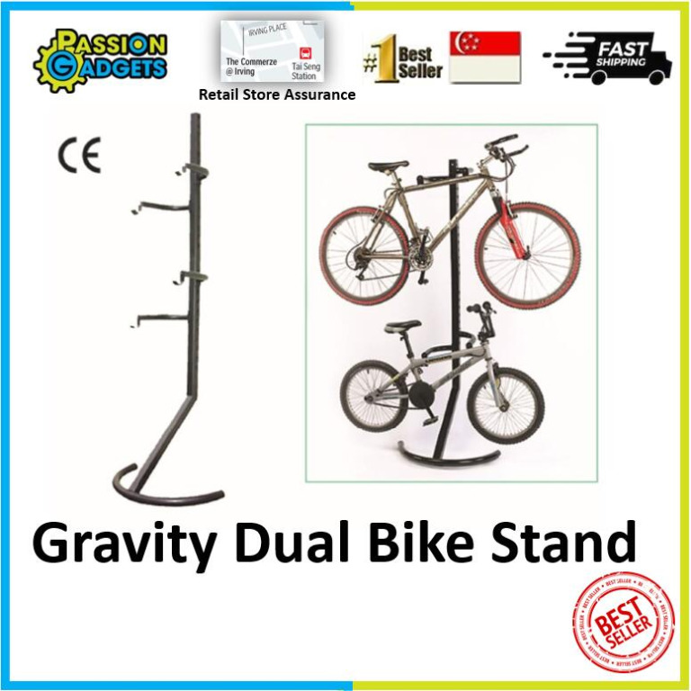 Bike Gravity Stand / Dual Bicycle Gravity Rack / Bikes Stand Bike Rack ...
