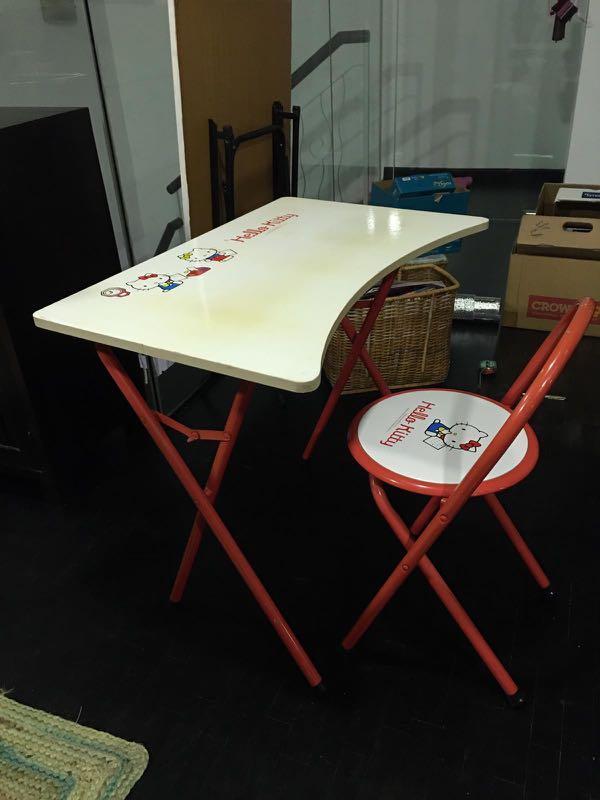 Hello kitty folding table and chair, Babies & Kids, Baby Nursery & Kids ...