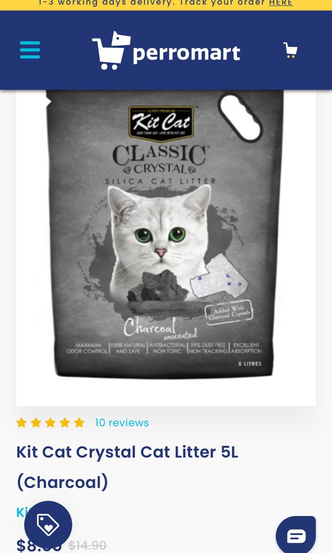 Kit Kat Crystal Cat Litter 5L, Pet Supplies, Homes & Other Pet ...