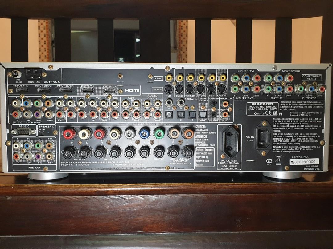 Marantz Amplifier SR6003 (7.1 Channels Surround System Class), Audio ...