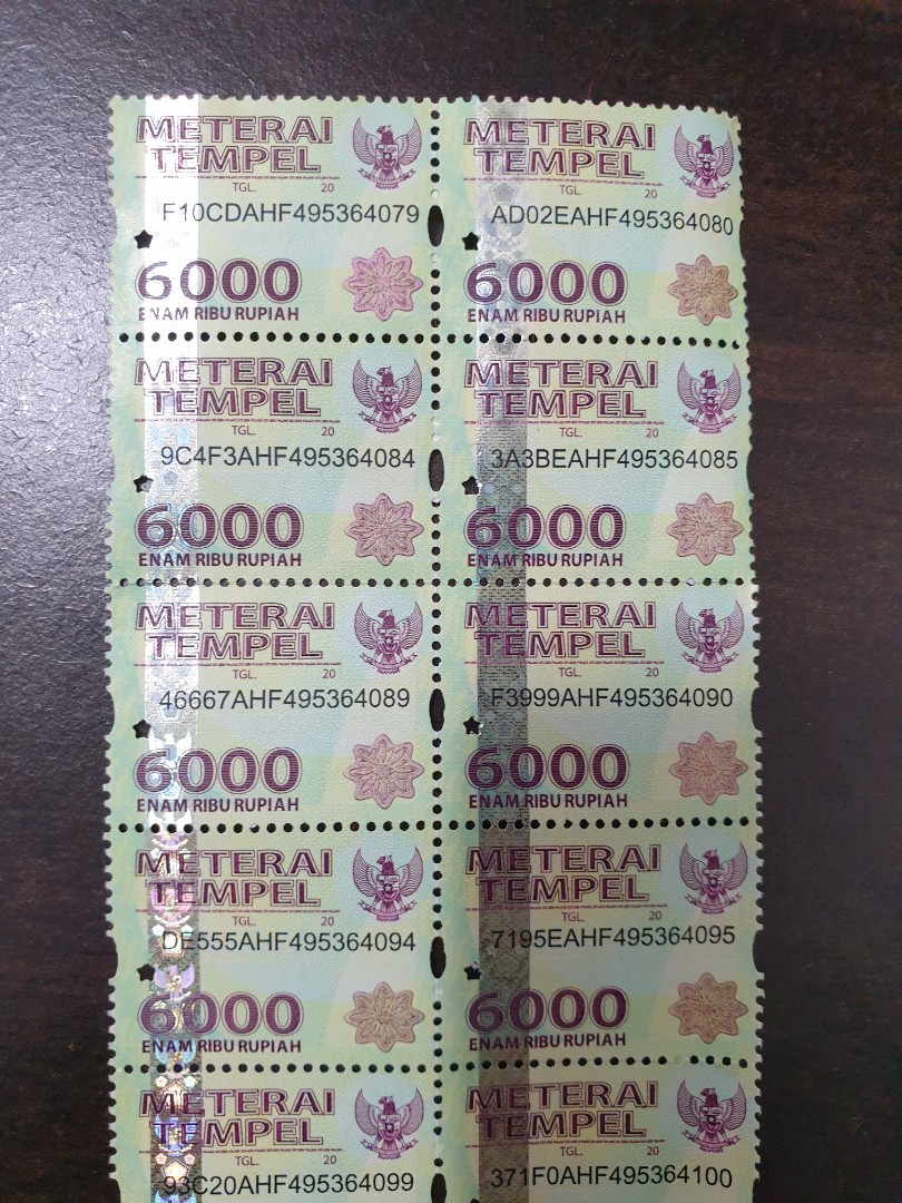 Materai 6000, Everything Else on Carousell