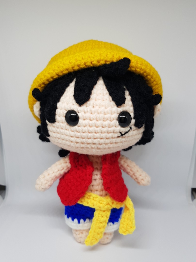 One Piece Luffy Crochet Amigurumi, Hobbies & Toys, Stationery & Craft ...