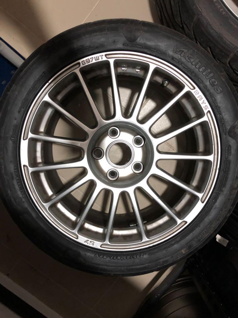 Rays Engineering 57 Motorsport G07WT rims, Car Accessories, Tyres ...
