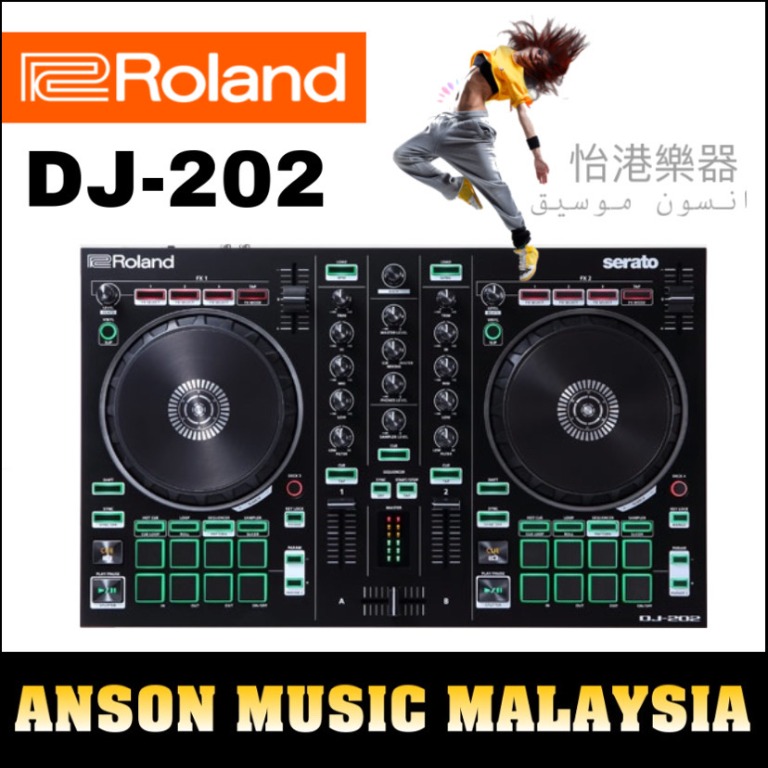 Roland DJ-202 2-channel Serato DJ Controller (DJ202), Hobbies & Toys ...