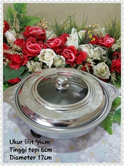 SET BUFFET TRAY UKIRAN BUNGA ROSE BULAT STEEL ( 5 BIJI), Furniture ...