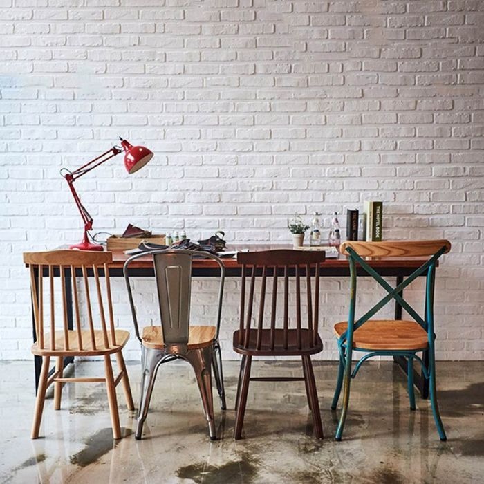 Tinwood Scandi Industrial Merbau Dining Table 2100, Furniture & Home ...