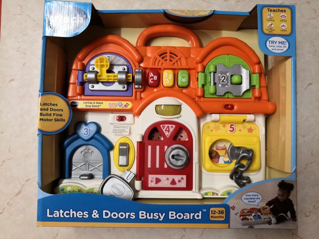 vtech latches & doors busy board, 兒童＆孕婦用品, 嬰兒玩具 - Carousell