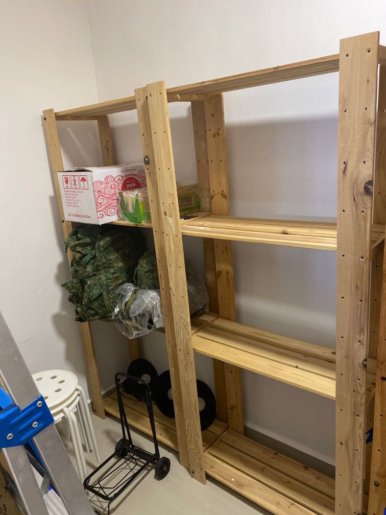 IKEA Wooden rack, Furniture & Home Living, Furniture, Shelves, Cabinets ...