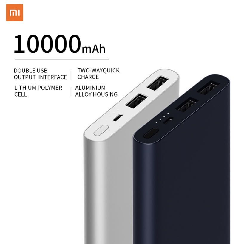 Xiaomi 10000mAh Power Bank Dual USB Model Portable Fast Charger, Mobile ...