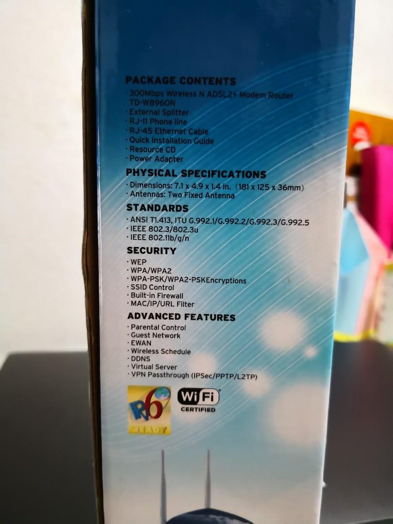 300Mbps Wireless N ADSL2+ Modem Router ( For Streamyx), Computers ...