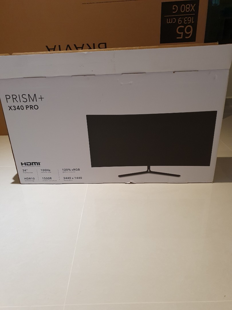 34 inch monitor cardboard box for sale, Computers & Tech, Parts ...