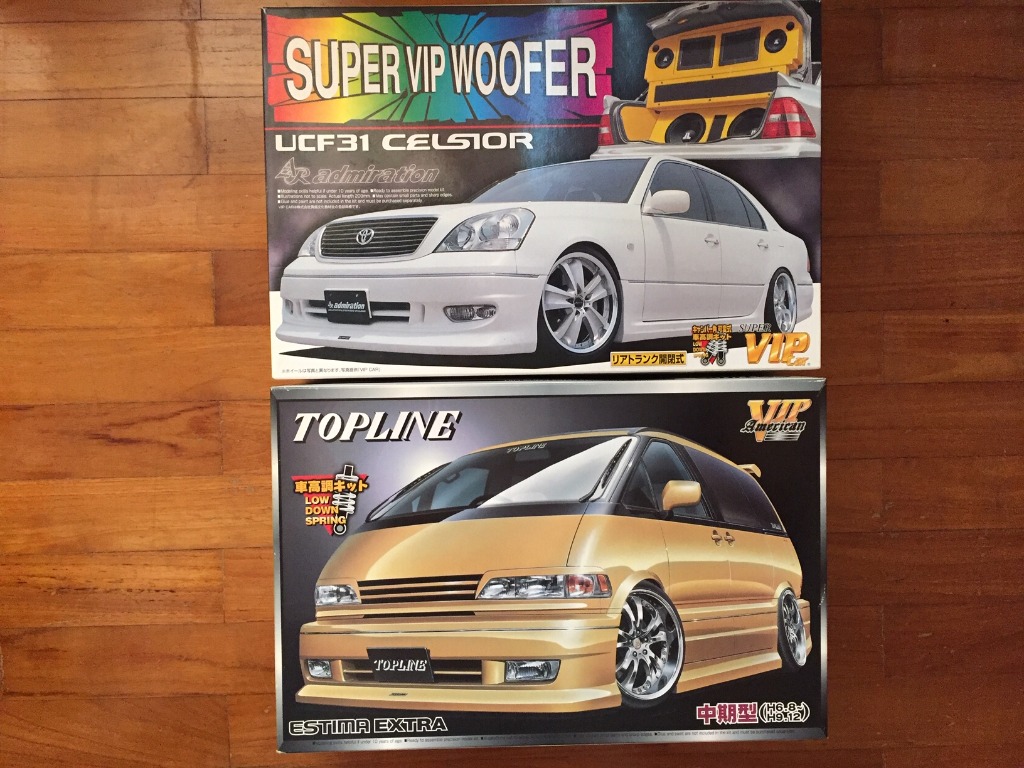 Aoshima 1:24 Topline Estima Extra / Aoshima 1:24 Scale Super VIP Woofer ...