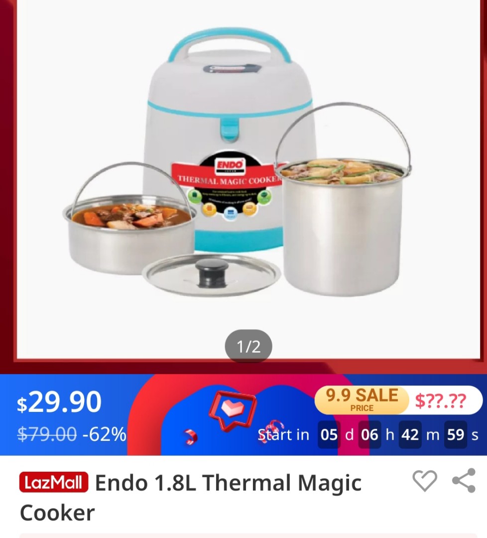 Endo 1.8L Thermal Pot, TV & Home Appliances, Kitchen Appliances ...