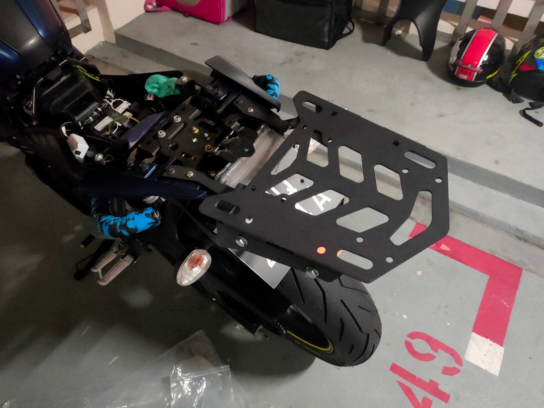 MT15 Rack heavy duty top box rack MT-15 Yamaha, Motorcycles, Motorcycle ...