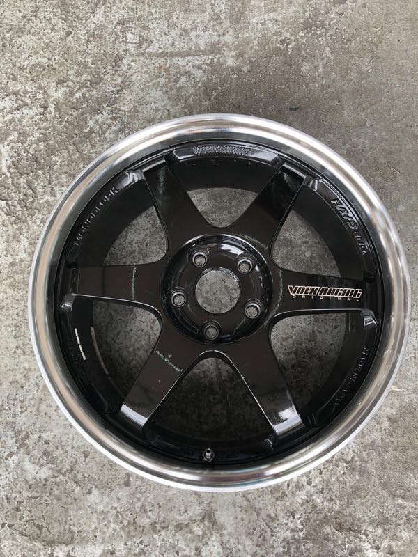Original TE37 TTA 18” 5X112, Car Accessories, Tyres & Rims on Carousell