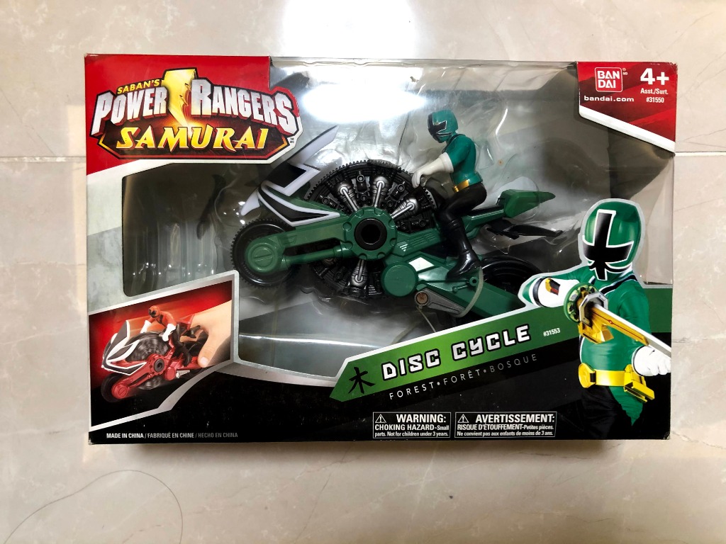 POWER RANGERS SAMURAI/GREEN RANGER & DISC CYCLE/FIGURE, Hobbies & Toys ...