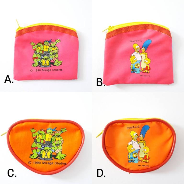 Teenage mutant Ninja turtle Simpsons small pouch coin purse wallet ...