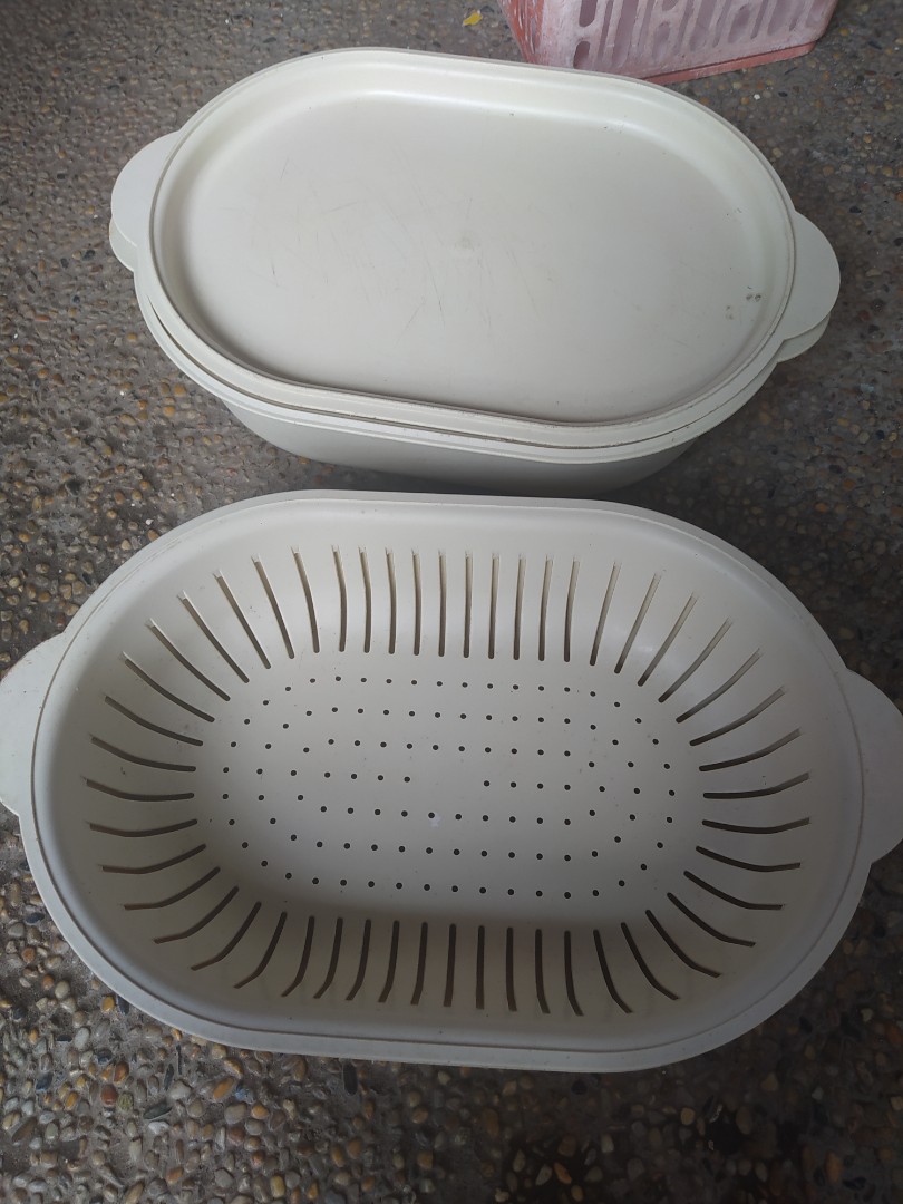 Tupperware Strainer and Canister, Furniture & Home Living, Kitchenware ...