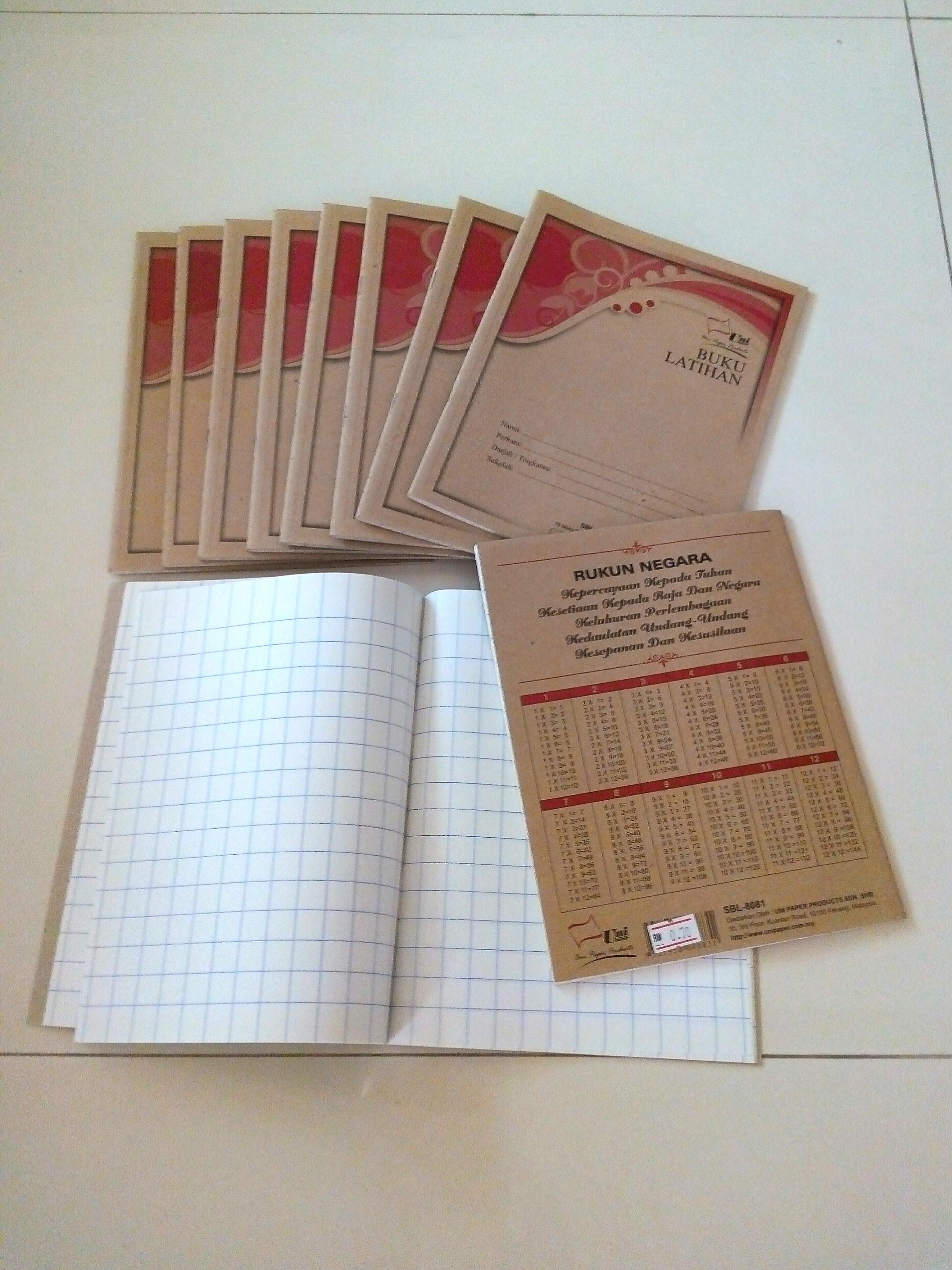 Uni Paper exercise books 80pgs medum square x 10 books, Hobbies & Toys ...