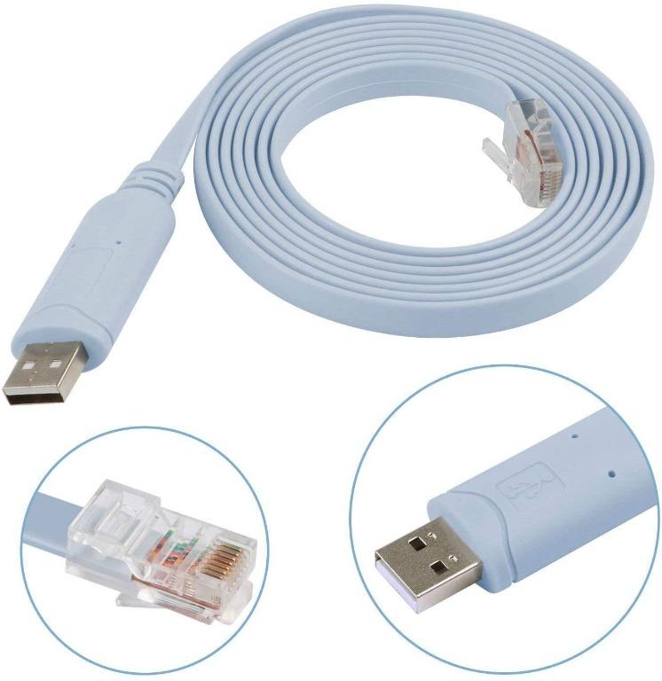 USB Console Cable, Moyakal 1.8 m USB to FTDI Chipset RS232 to RJ45 ...