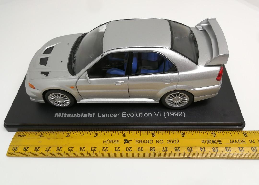 1/24 Mitsubishi Lancer Evolution VI Diecast Scale Model Color Silver ...