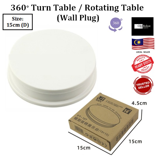 360° Turn Table / Rotating Table (Wall Plug Type) - 15cm, Photography ...