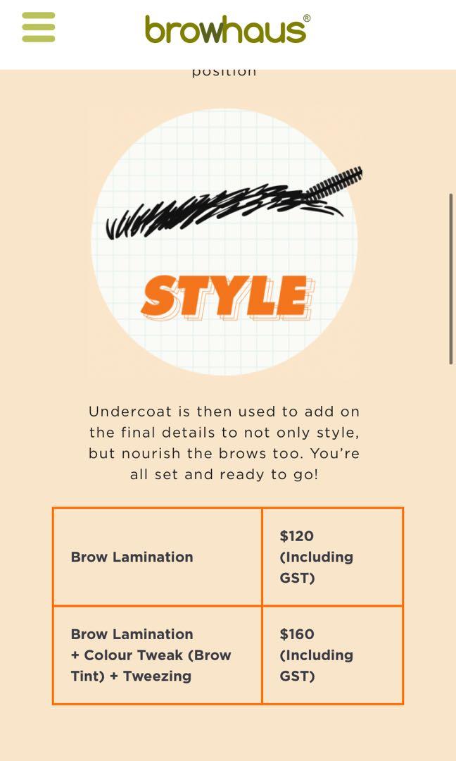Browhaus Brow Lamination, Beauty & Personal Care, Face, Makeup on Carousell