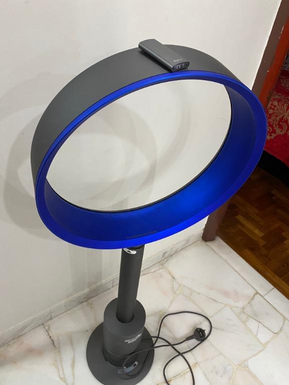 DYSON AM08 (IRON/BLUE) 17.8IN PEDESTAL FAN, Furniture & Home Living ...